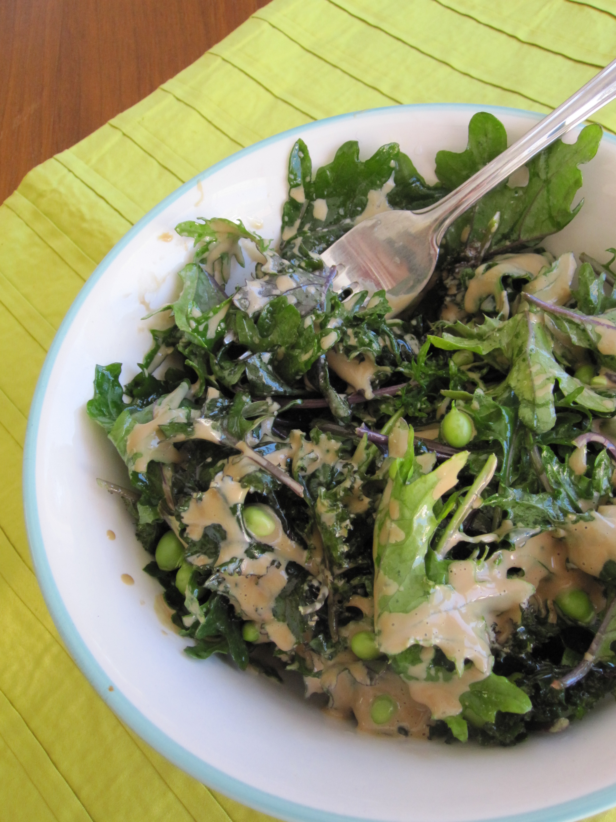 Day 112 – Kale and Sugar Pea Salad – Ally's Raw Kitchen