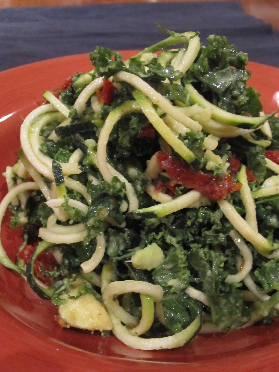 Day 244 – Sun-Dried Tomato Kale Noodle Salad – Ally's Raw Kitchen